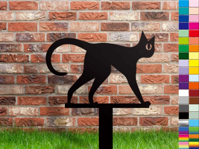 Custom Cat Garden Sign,Personalized Cat Memorial Stake,Courtyard art ...