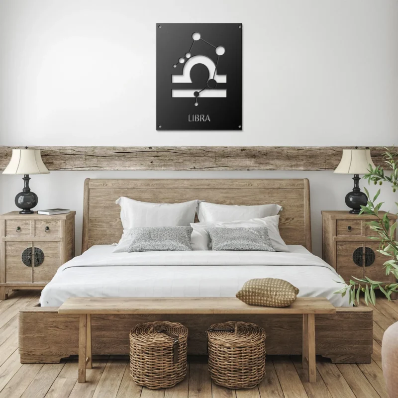 Personalized Libra Zodiac Sign Metal Wall Art, Custom Astrology Decor ...