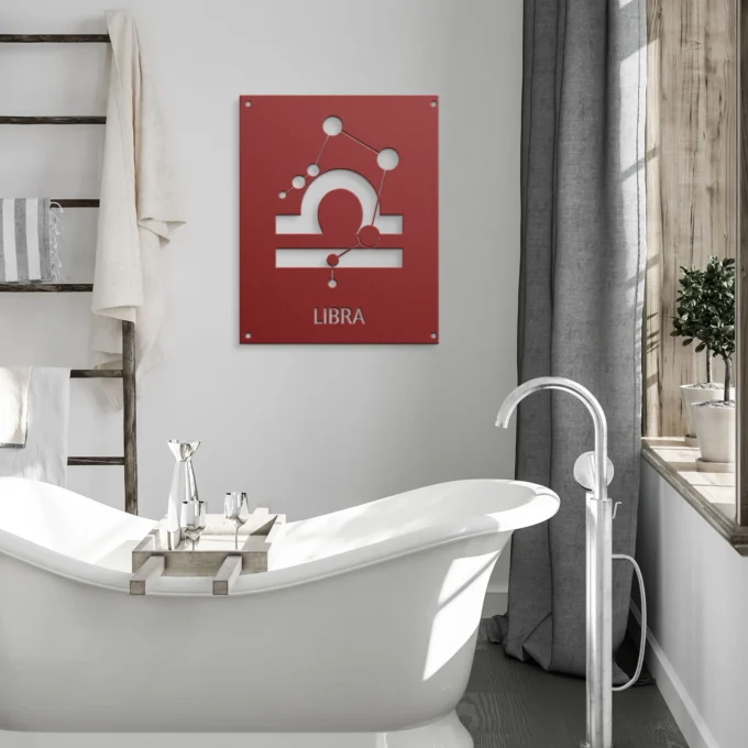 Personalized Libra Zodiac Sign Metal Wall Art, Custom Astrology Decor ...