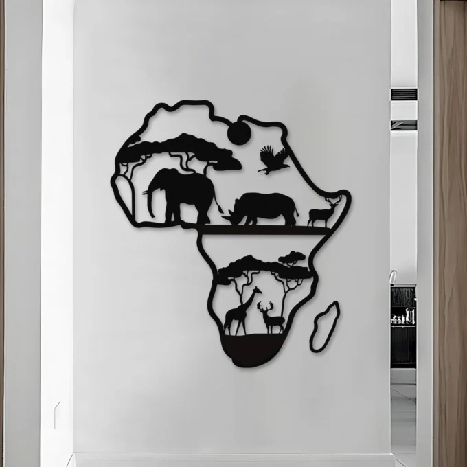 Africa Metal Wall Decor,Metal Wall Decor, Animals Wall Art , Interior ...